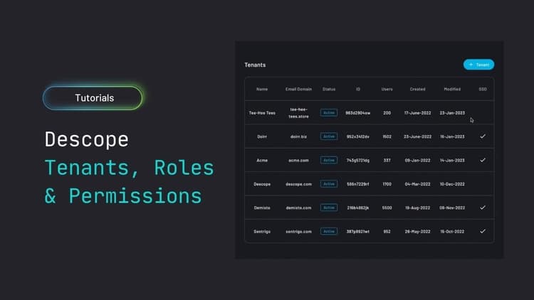 Tutorials | Descope Documentation