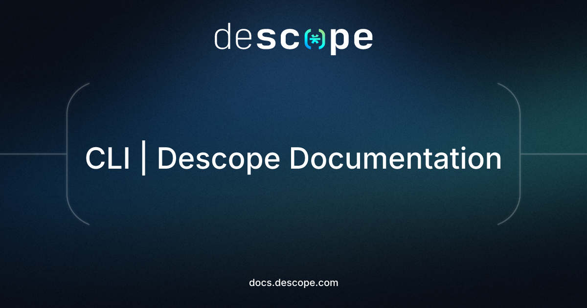 CLI | Descope Documentation