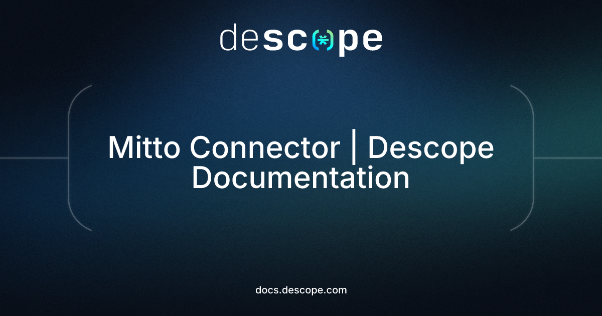 Mitto Connector | Descope Documentation