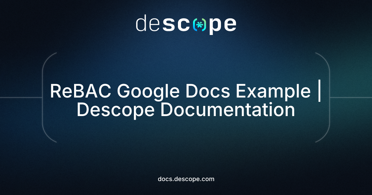 ReBAC Google Docs Example | Descope Documentation